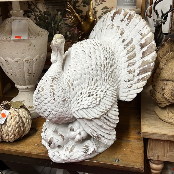Accents | Large White Resin Turkey | Poshmark
